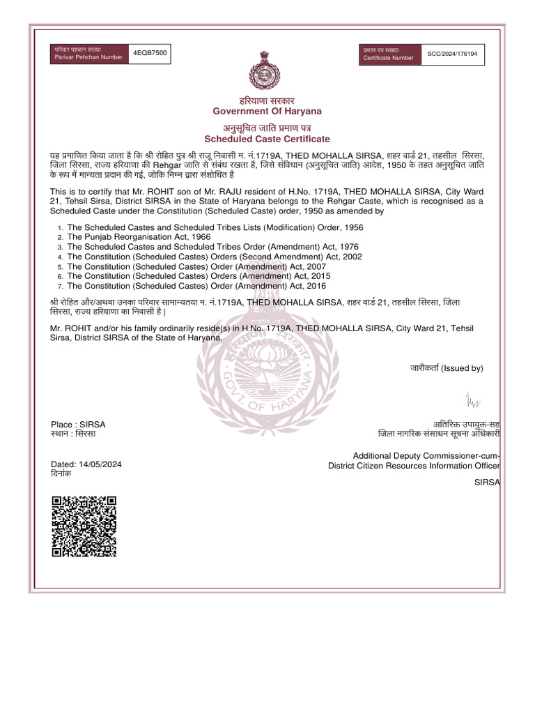 SCC 2024 176194 | PDF | Government Of India | Social Groups Of India