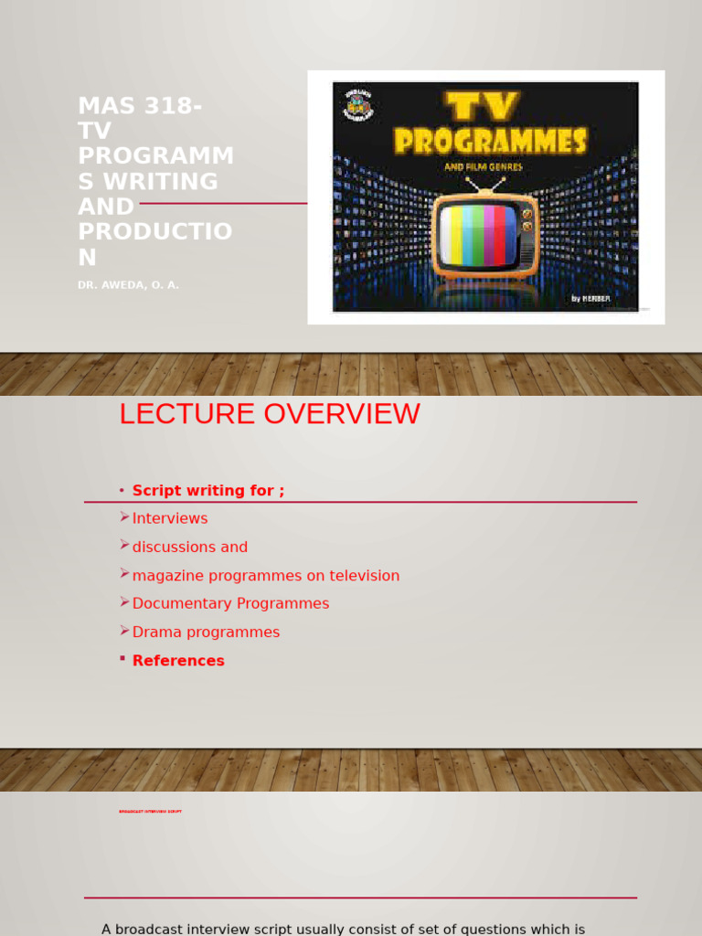 MAS 318- Lesson 4 | PDF | Interview | Documentary Film