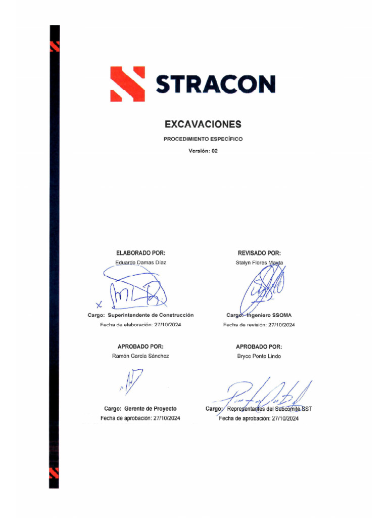 PE.005 Proc Excavaciones V02 | PDF | Materiales naturales