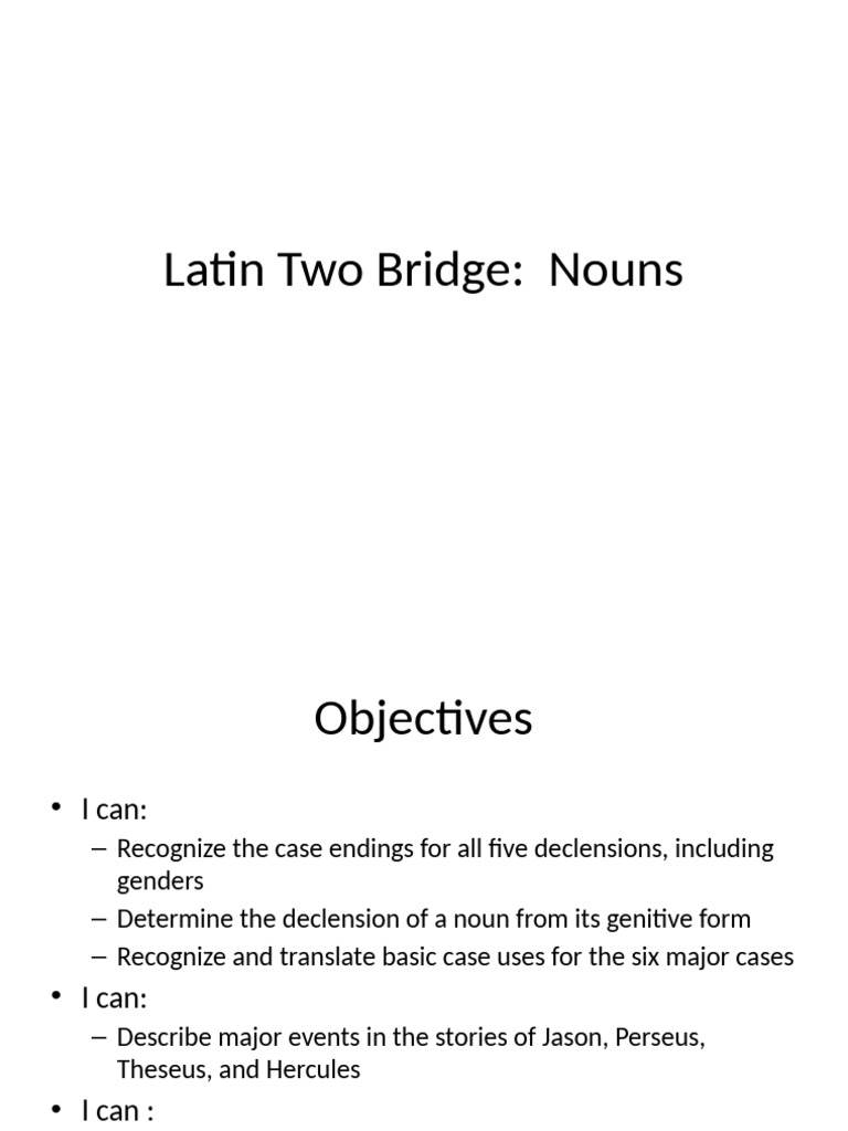 Latin Two Bridge Nouns Revised Again | PDF | Semantics | Linguistic ...