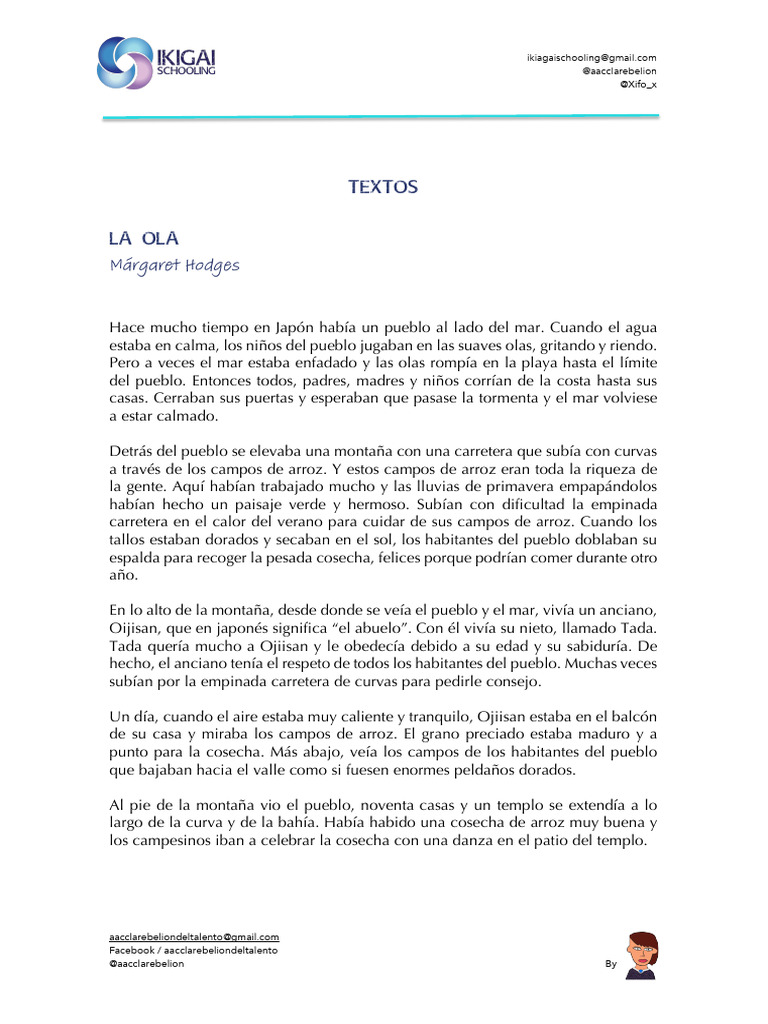La Ola: Leyenda Japonesa de Ojiisan | PDF