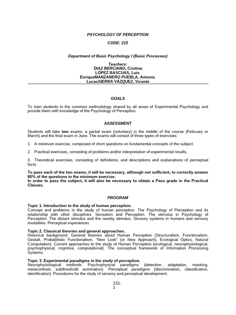 Psychology of Perception PDF | PDF | Perception | Visual Perception