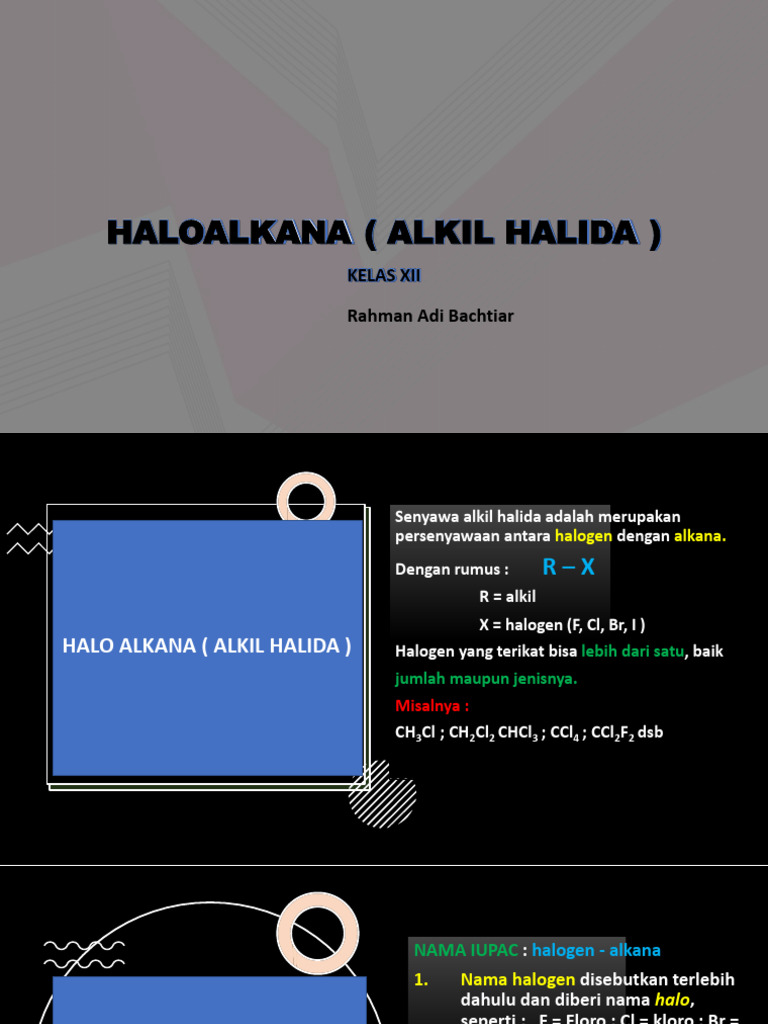 KELAS 12 MIPA 1s.d 5 - ALKIL HALIDA Pertemuan 1 | PDF