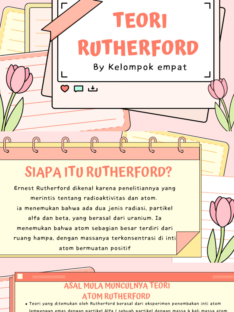 Teori Atom Rutherford Kelompok 4 - 20241013 - 182200 - 0000 | PDF