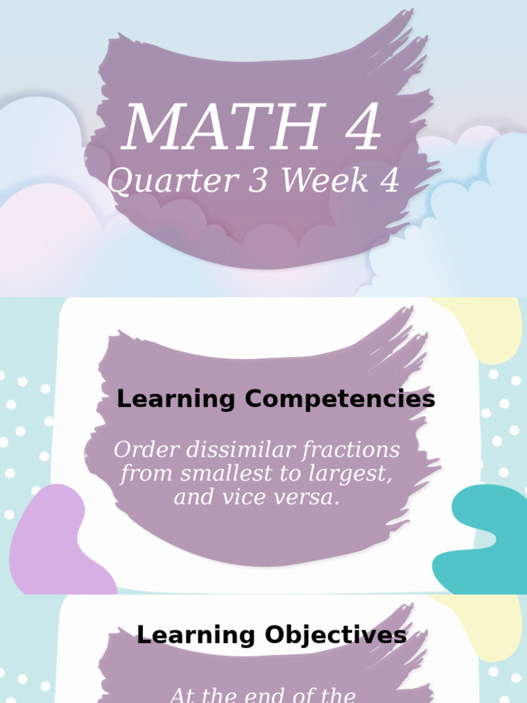 Math 4: Quarter 3 Week 4 | PDF | Cognitive Science | Learning