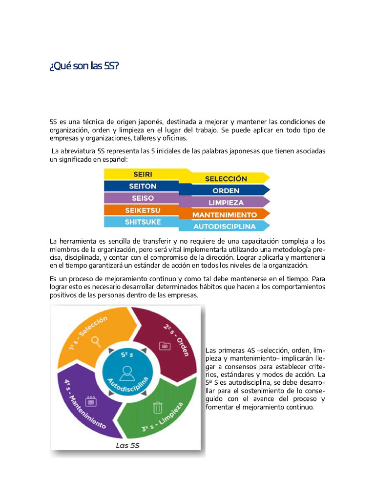 H5S-AUTO - Contenidos Teóricos - ¿Qué Son Las 5S | PDF