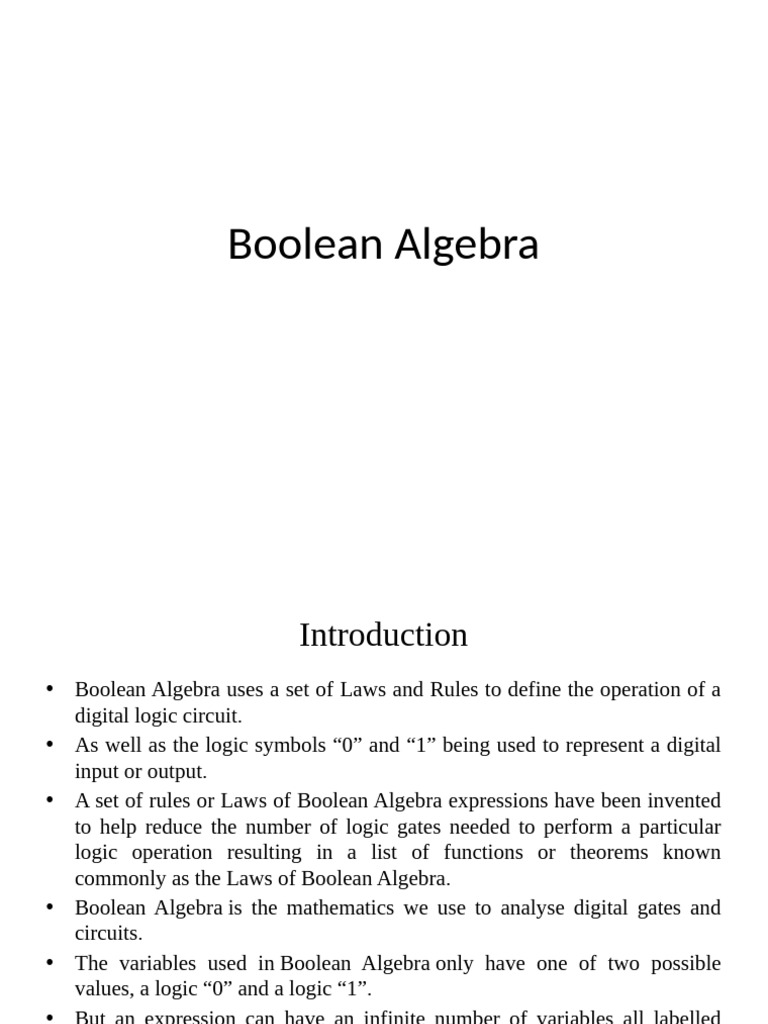 3-Boolean Laws, NAND and NOR as Universal Gates-18-12-2024 | PDF ...