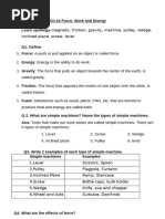 Force, Energy, and Simple Machines | PDF