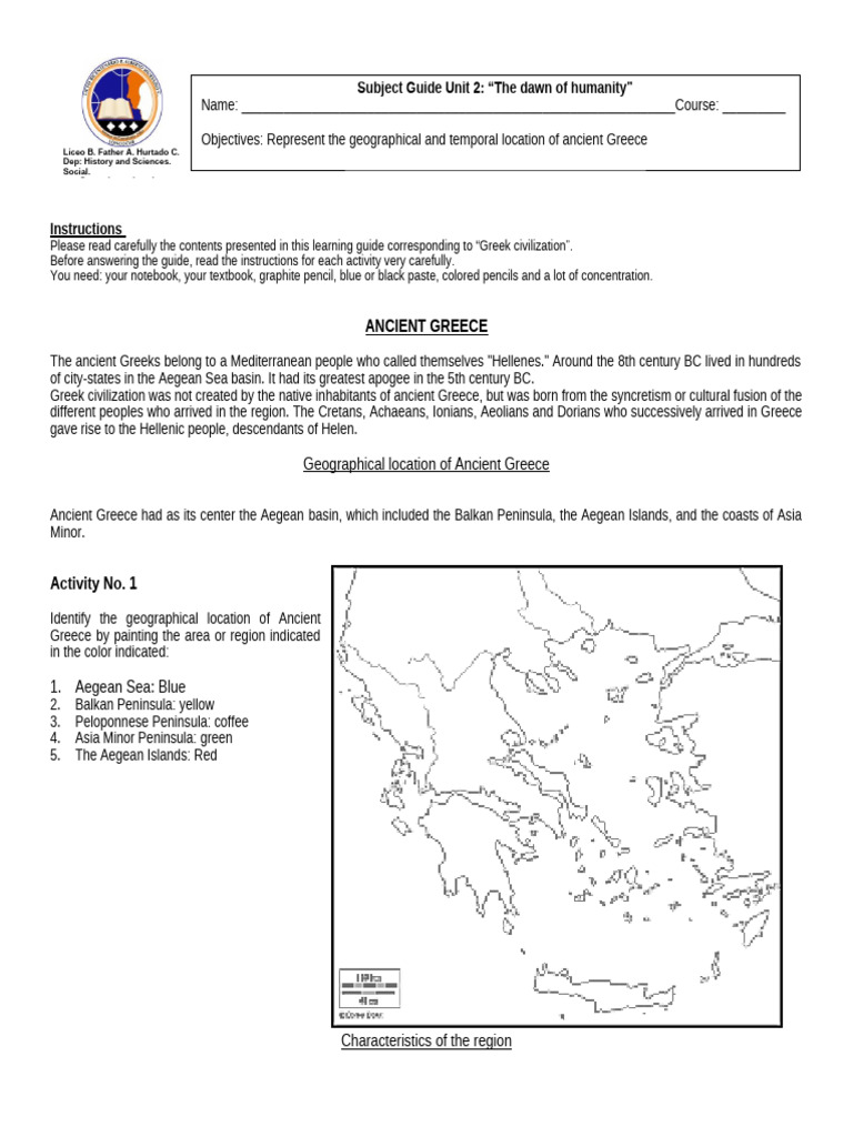 Guide to Activities Ancient Greece.docx | PDF | Greeks | Greece