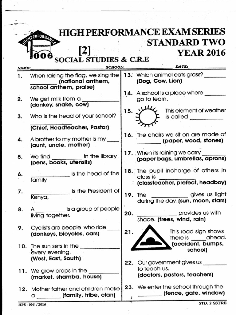 2016 15 Standard Two | PDF