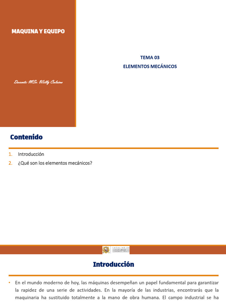 Tema 03 Elementos Mecanicos A - 2024-0 | PDF | Red eléctrica | Solenoide