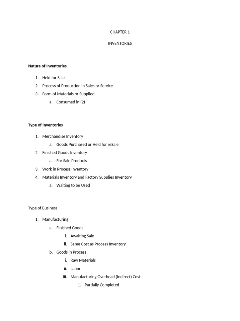 inventory | PDF | Inventory | Financial Economics