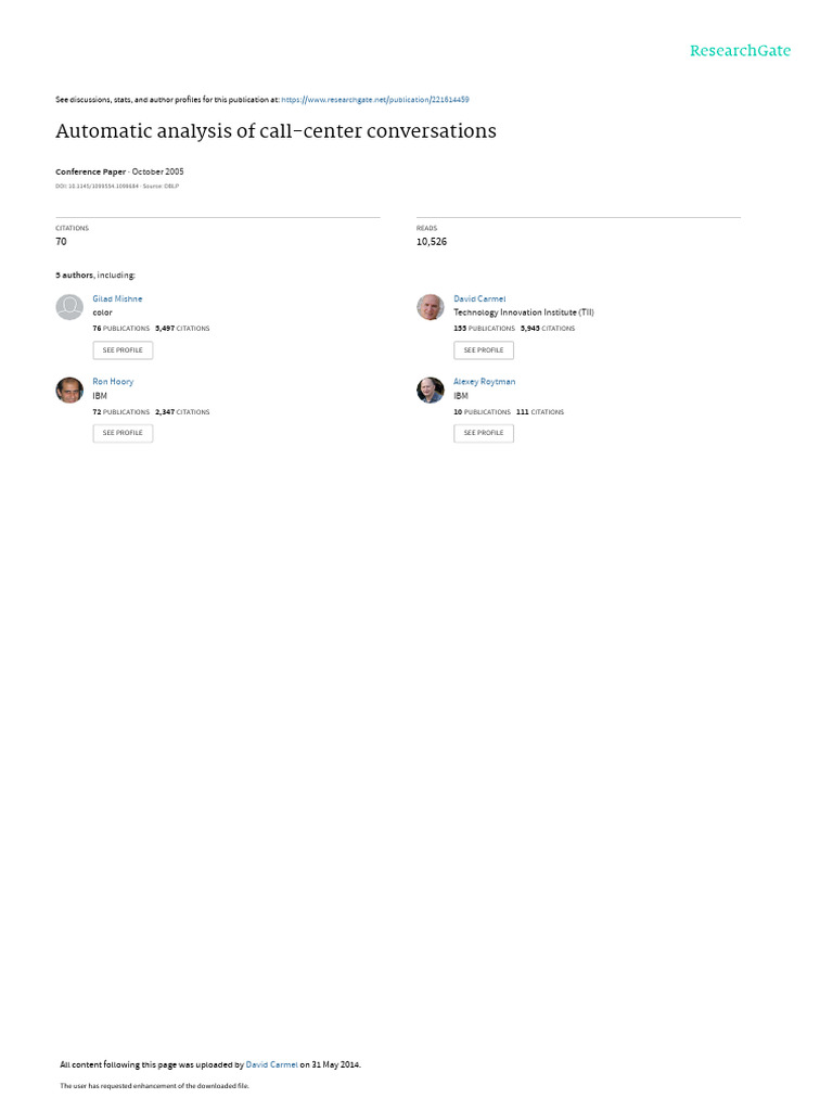Call Center Conversation Analysis System | PDF | Speech Recognition ...