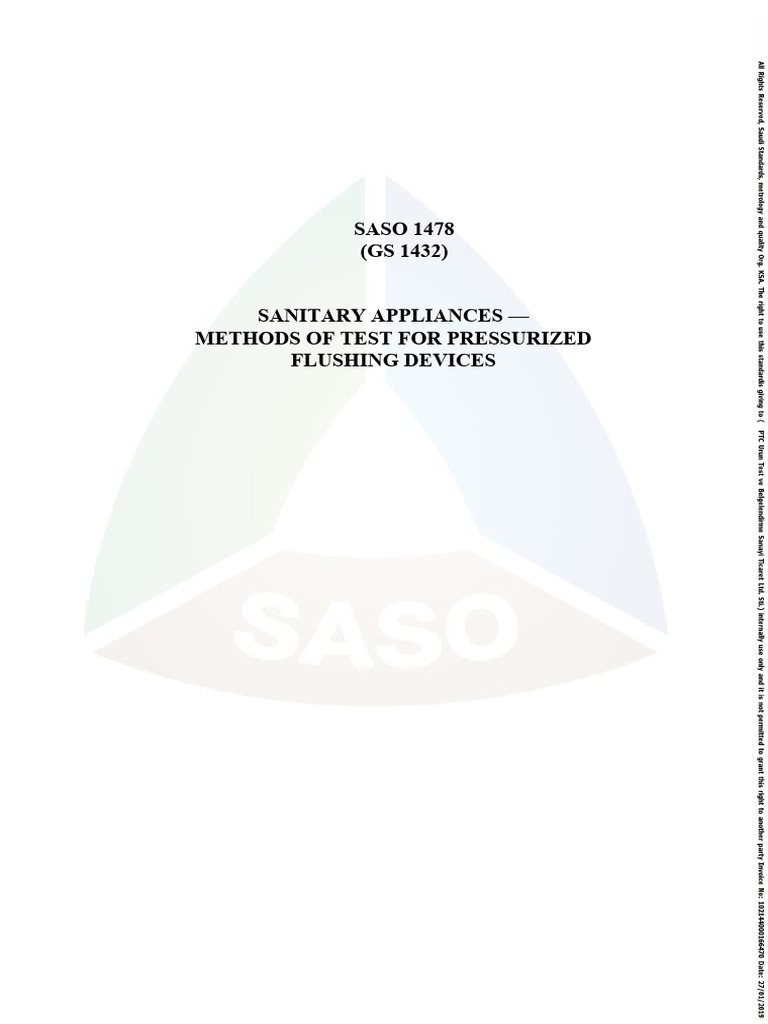 SASO-1478-1999-En | PDF | Valve | Leak