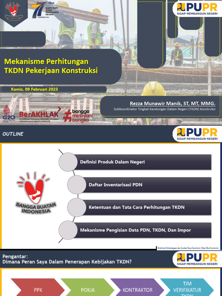 Mekanisme Perhitungan TKDN Pekerjaan Konstruksi | PDF