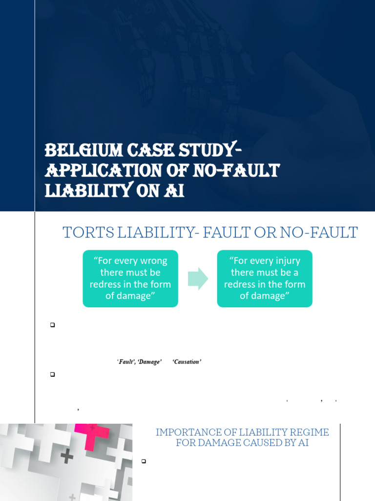 Belgium Case Study - Application of No-Fault Liability On Ai | PDF | Legal Liability | Tort