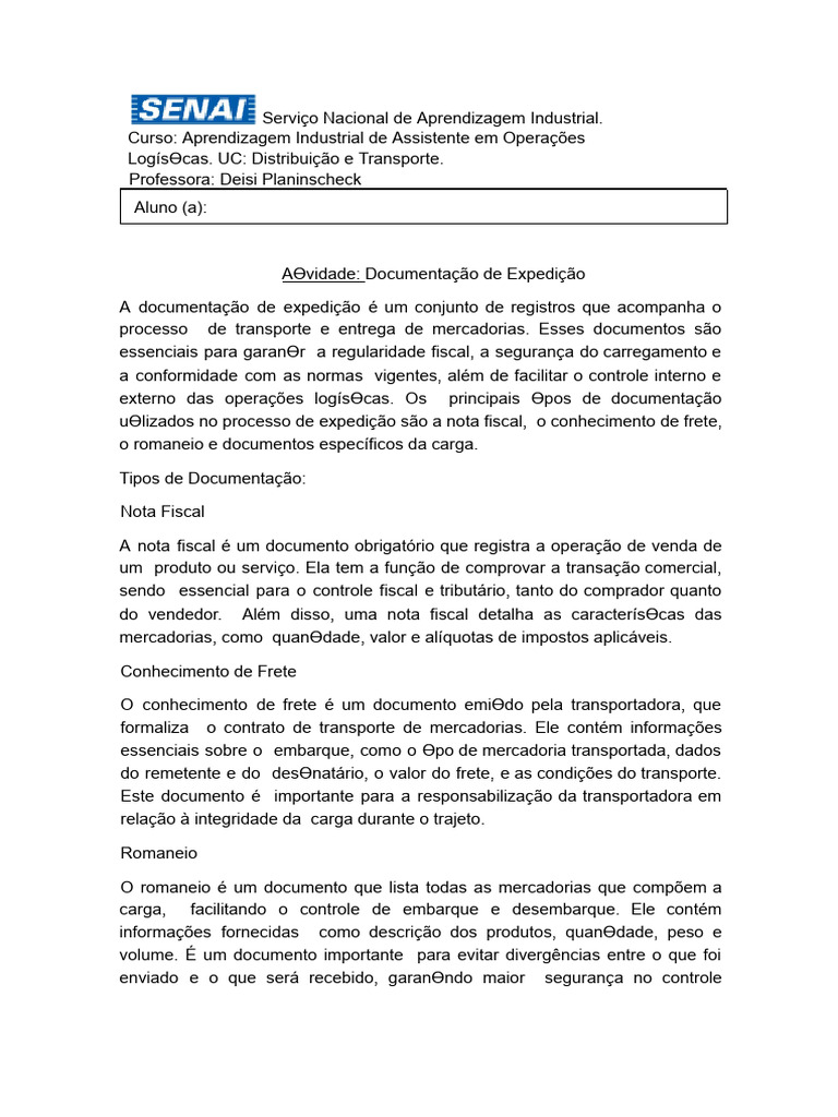 Atividade DITR - NFe | PDF | Impostos | Recibo