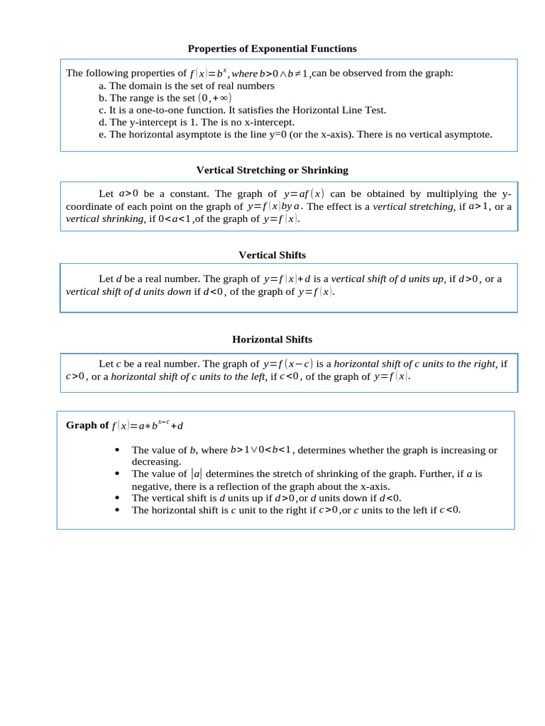 GenMath Graphing Exponential | PDF