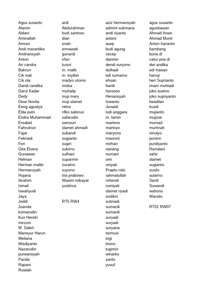 Data Survei Zama | PDF