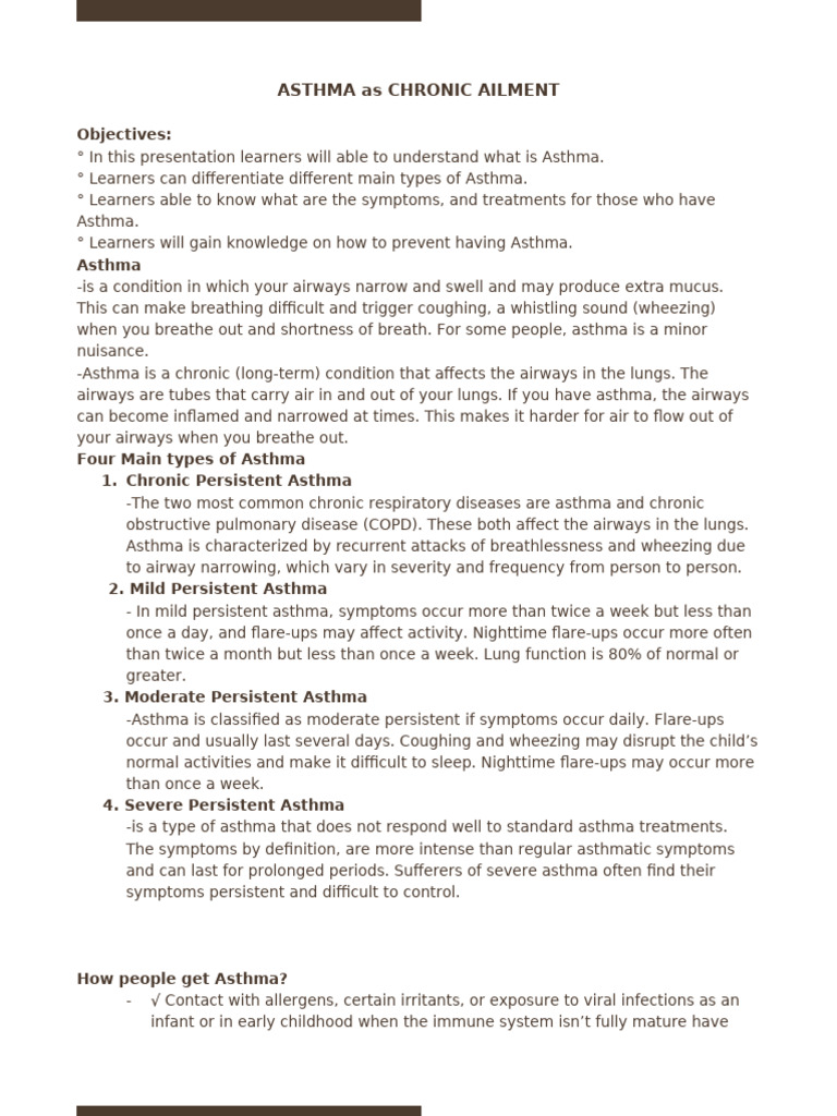 Asthma.Word-Document | PDF | Asthma | Respiratory Tract
