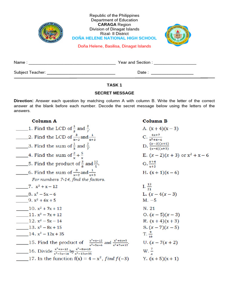 genmath task 1 | PDF