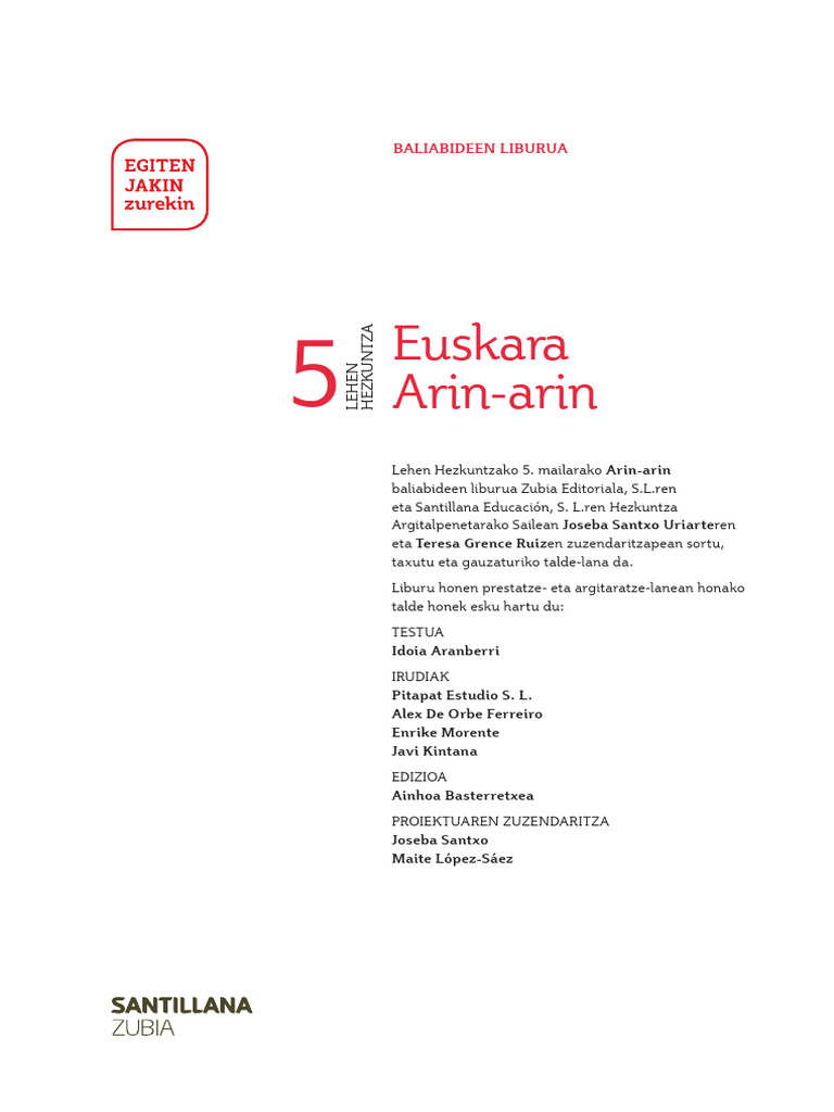 Euskera 5. Maila | PDF