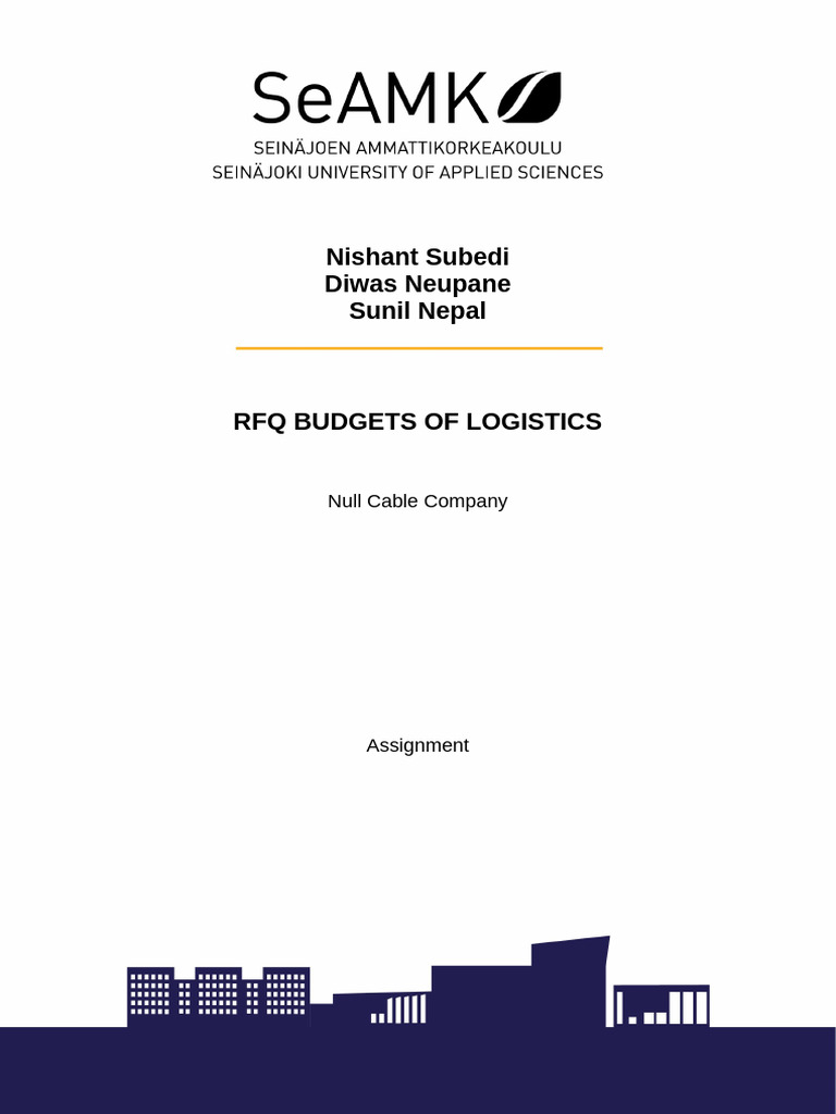 RFQ BUDGETS OF Logistics | PDF