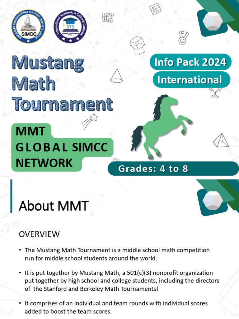MMT 2024 Info Pack Final International V 2 | PDF | Geometry | Arithmetic