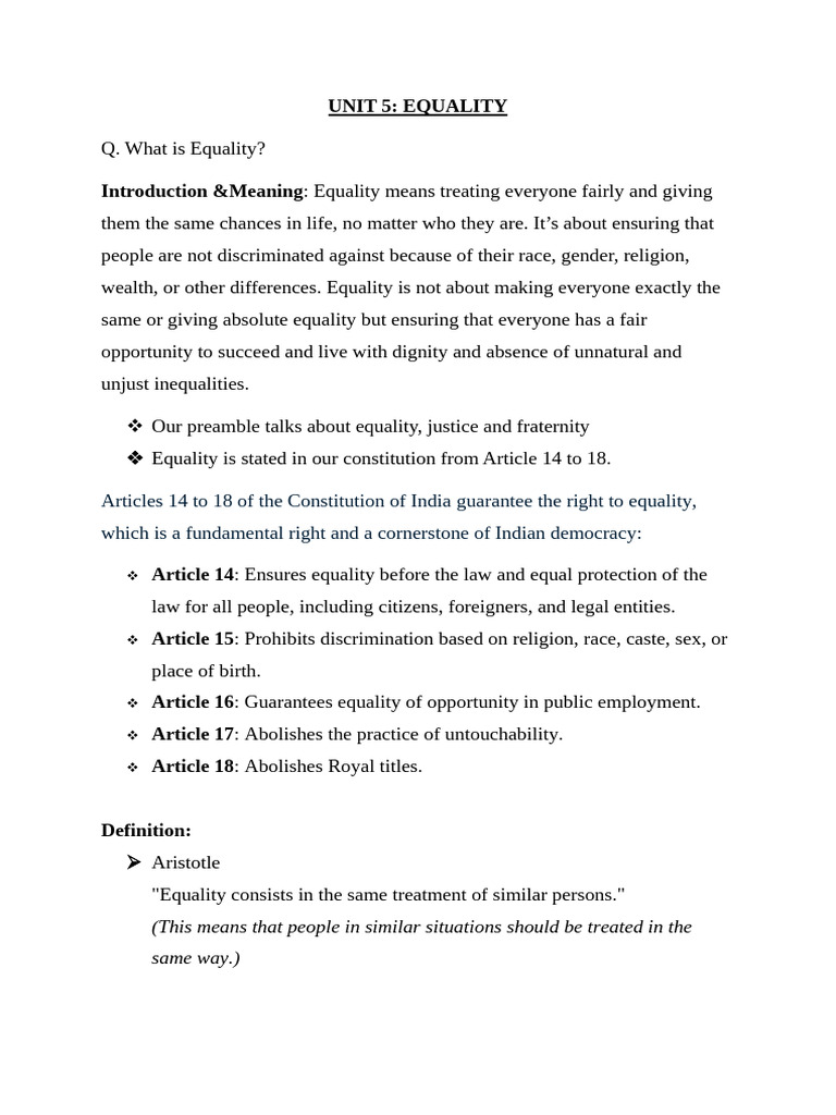 Equality | PDF | Equal Opportunity | Social Equality