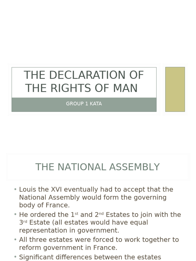French Revoultion National Assembly Declaration | PDF | France ...