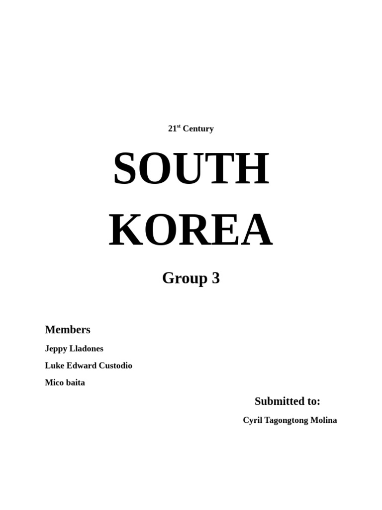 Overview of South Korea: Culture, Economy, and Tourism | PDF | South ...