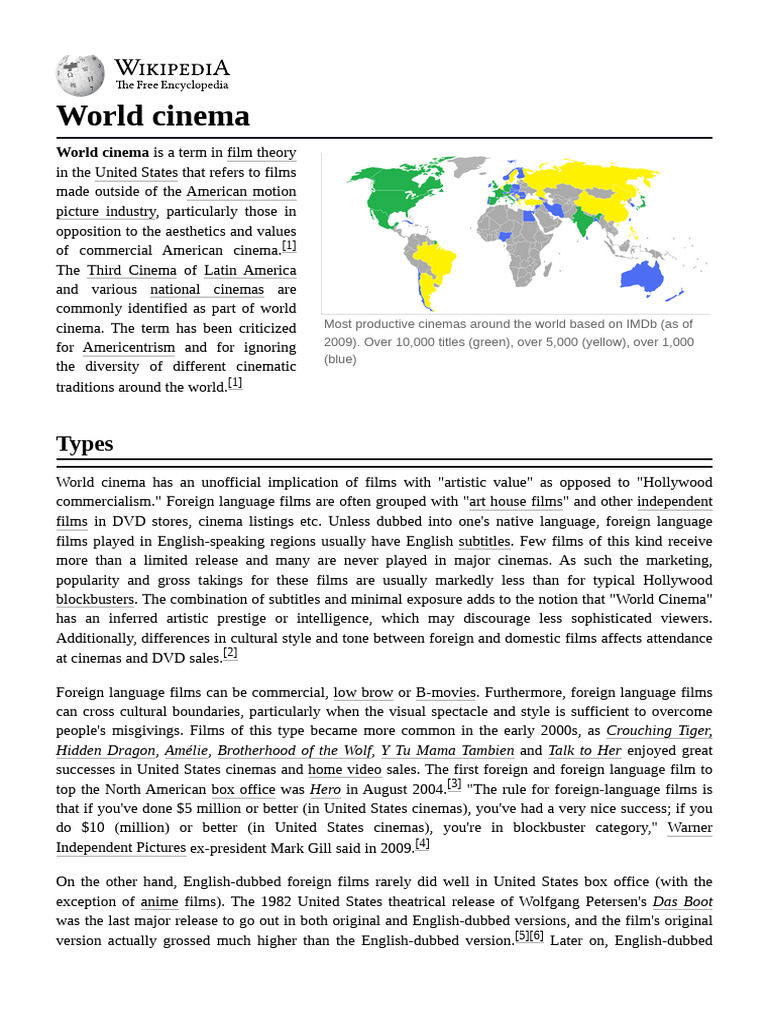 World_cinema | PDF | Video