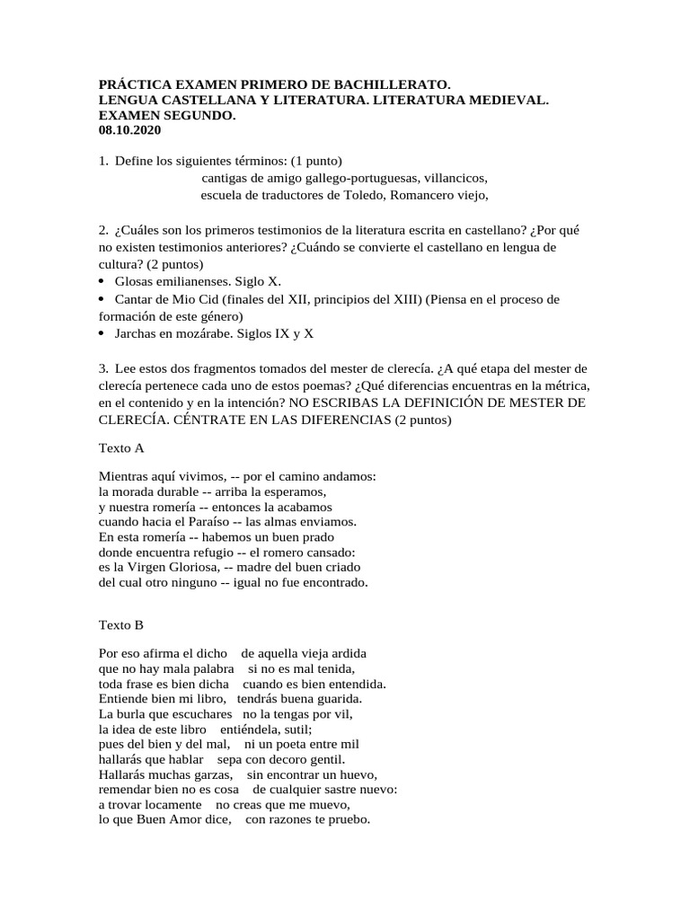 Literatura Edad Media 2 | PDF