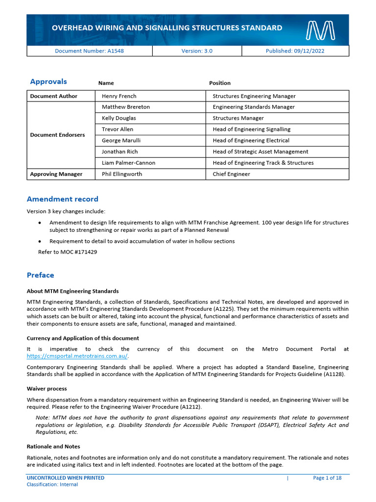 Overhead Wiring Standards A1548 | PDF | Nut (Hardware) | Rail Transport