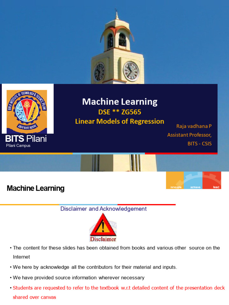 ML CS3 Part 2 Student Reference V1.0 | PDF | Regression Analysis | Machine Learning