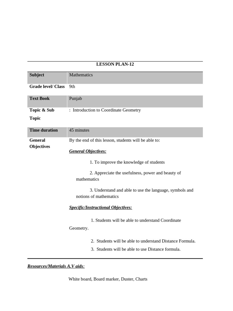 LESSON PLAN 20 | PDF | Matrix (Mathematics) | Input/Output