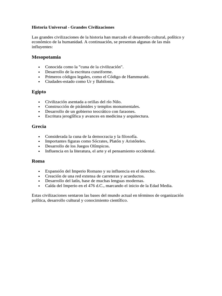 01 Historia Universal | PDF