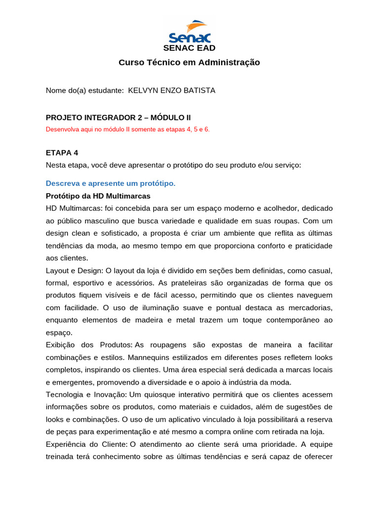 Projeto Integrador 2 - Kelvyn Enzo Batista | PDF | Custo | Análise de dados