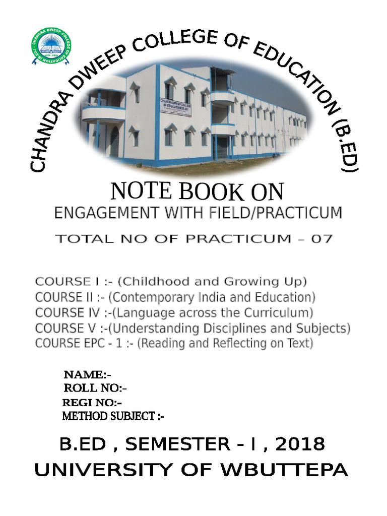 PRACTICUM FONT PAGE 1ST SEM (1) | PDF