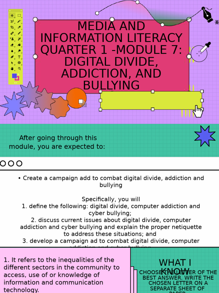 Media and Information Literacy Quarter 1 Module 7 Digital Divide ...