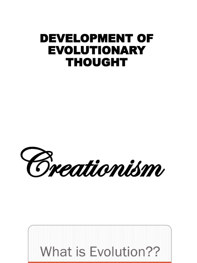 Evolutionary Thought Development | PDF