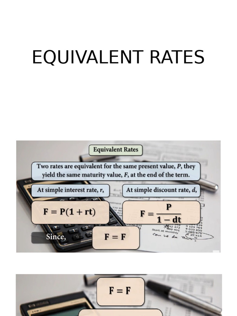 Chapter 1 Equivalent Rates Promissory Notes | PDF