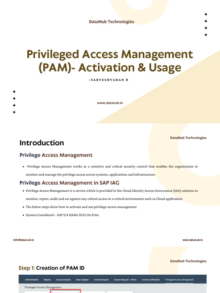 SAP Privileged Access Management Guide | PDF | Computing | Information ...