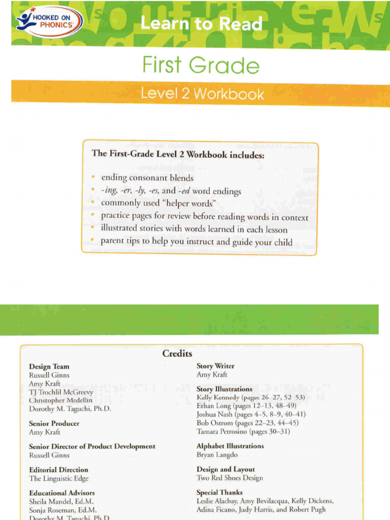 First Grade Level 2 Workbook PG 14 16 | PDF