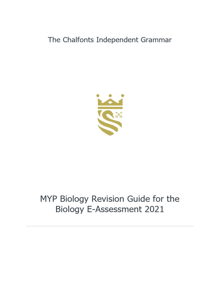 MYP Biology Revision Guide 2021 | PDF | Meiosis | Sexual Reproduction
