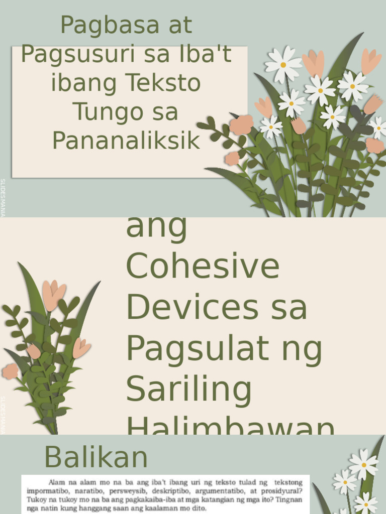 Cohesive Device | PDF
