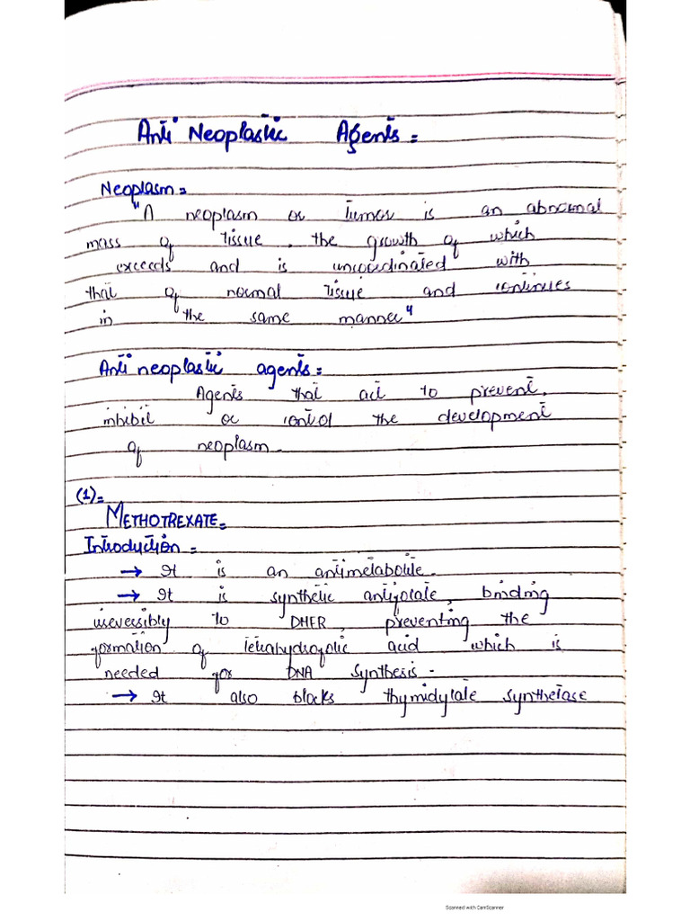 Anti Neoplastic Agents | PDF