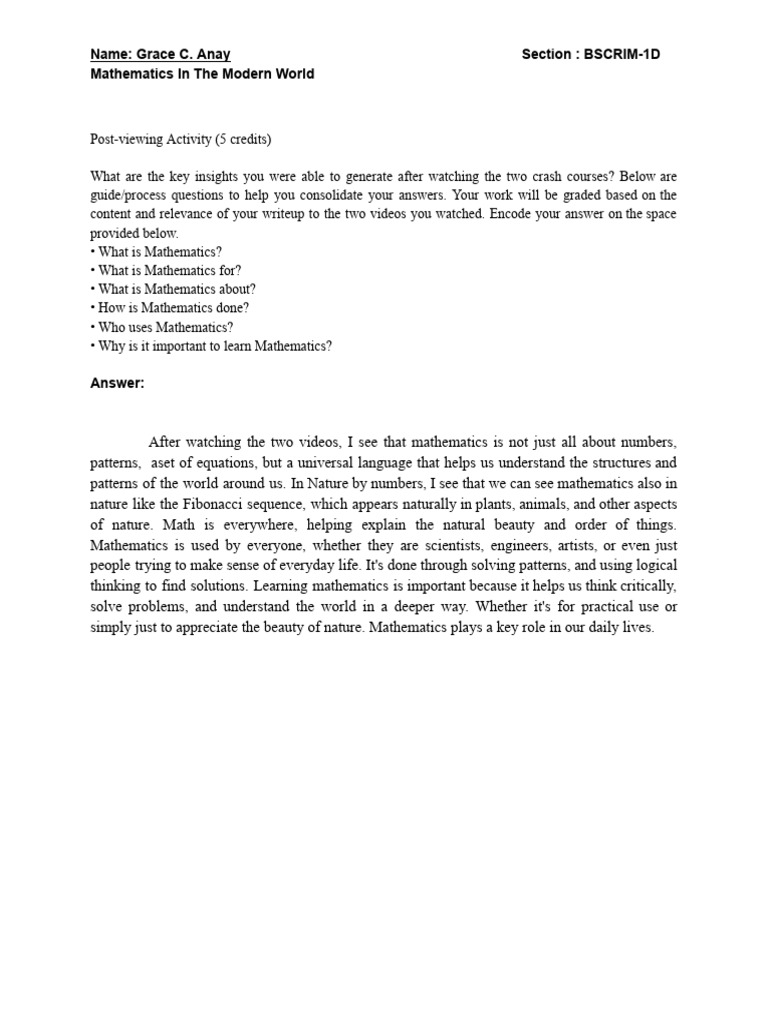 Anay - Bscrim-1d - MMW Assignment - 1.1 | PDF