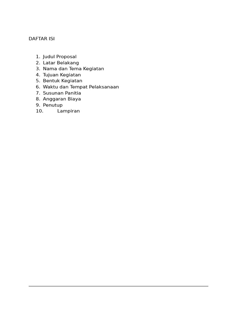 PROPOSAL TUGAS BAHASA INDONESIA | PDF