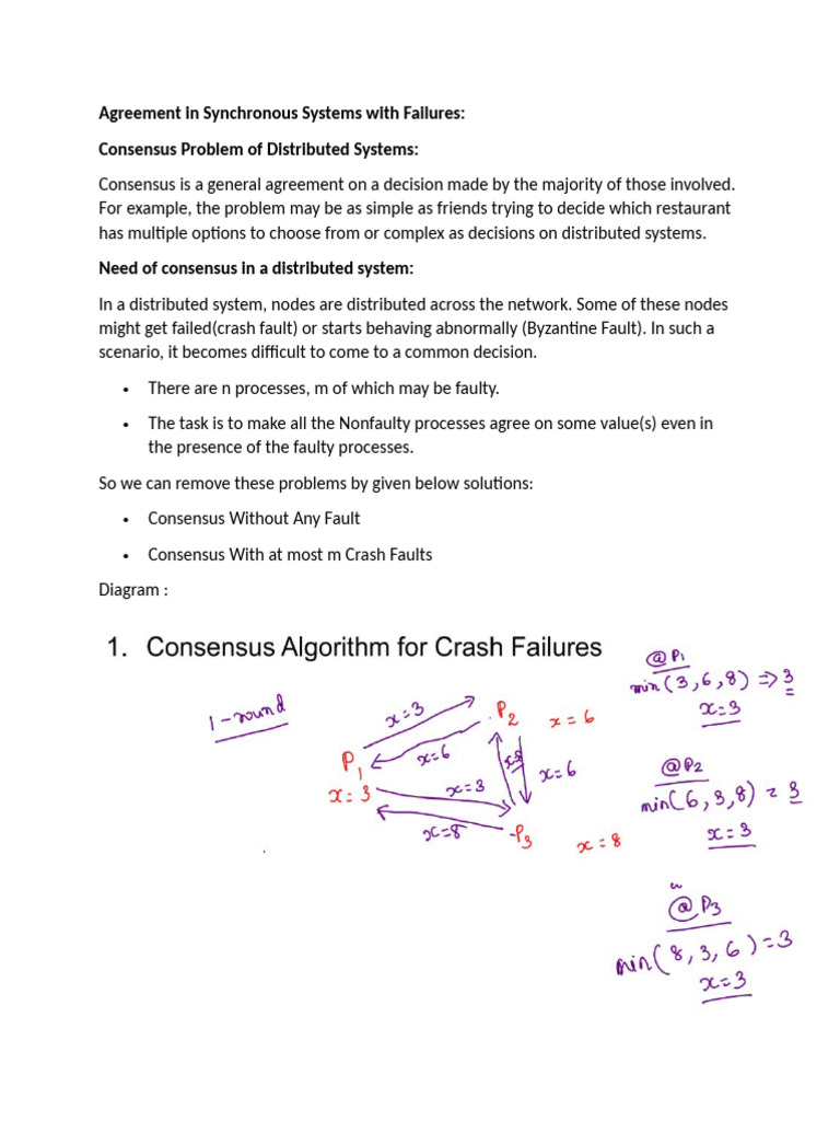 Agreement in Synchronous Systems With Failures | PDF | Computing | Concurrent Computing